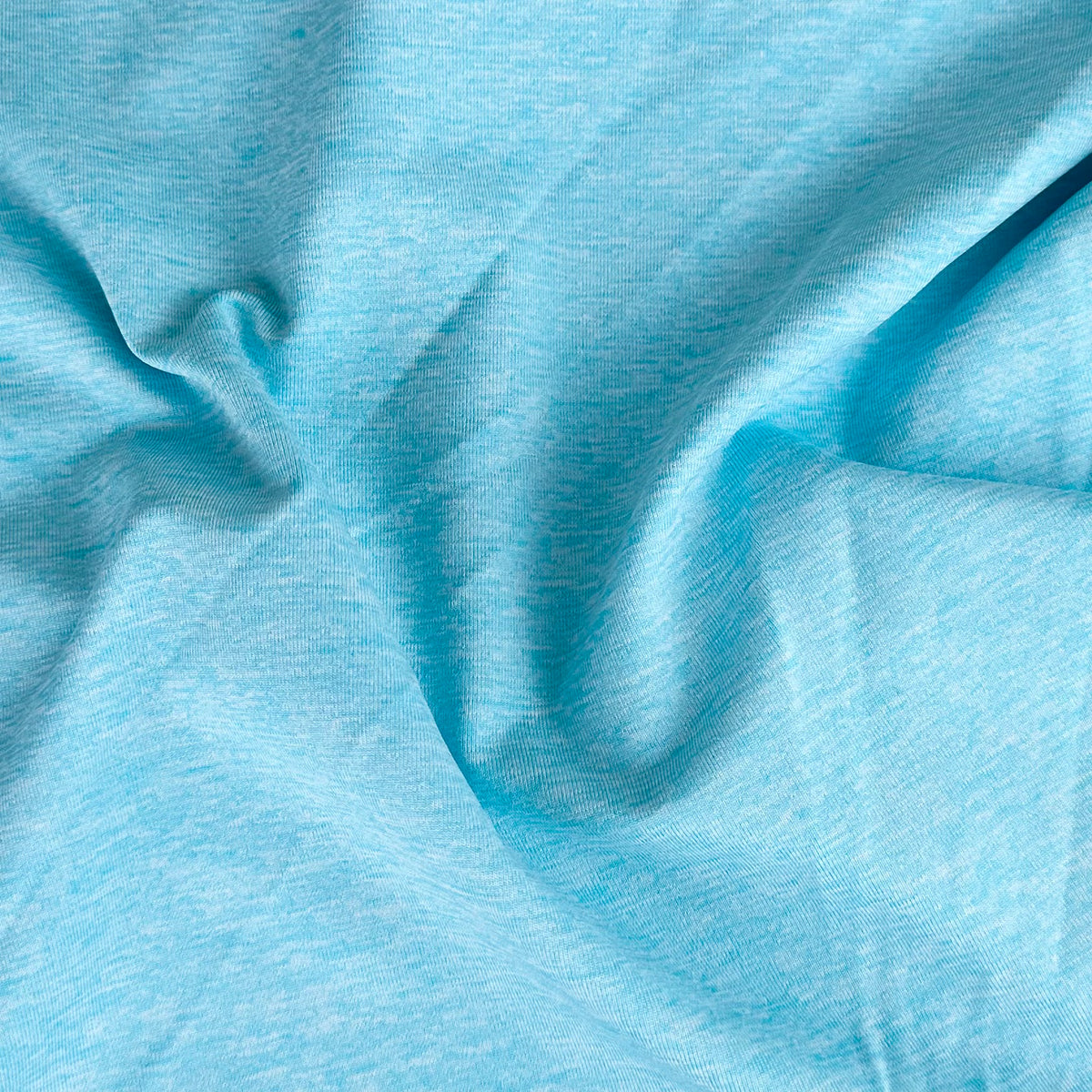 Supplex Jersey, Aqua Wave Melange (KAC0471) – Our Social Fabric